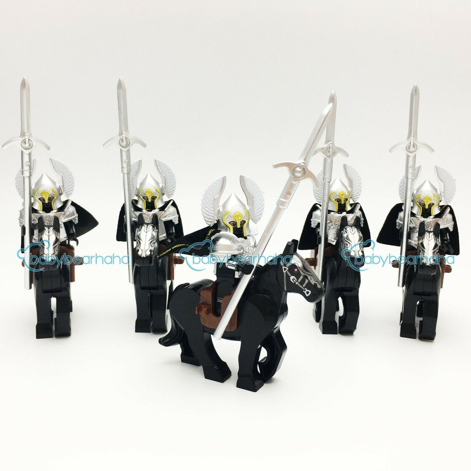10pcs The Lord Of The Rings Gondor Fountain Guard Cavalry Army Minifigures Toys - Building Toy ...