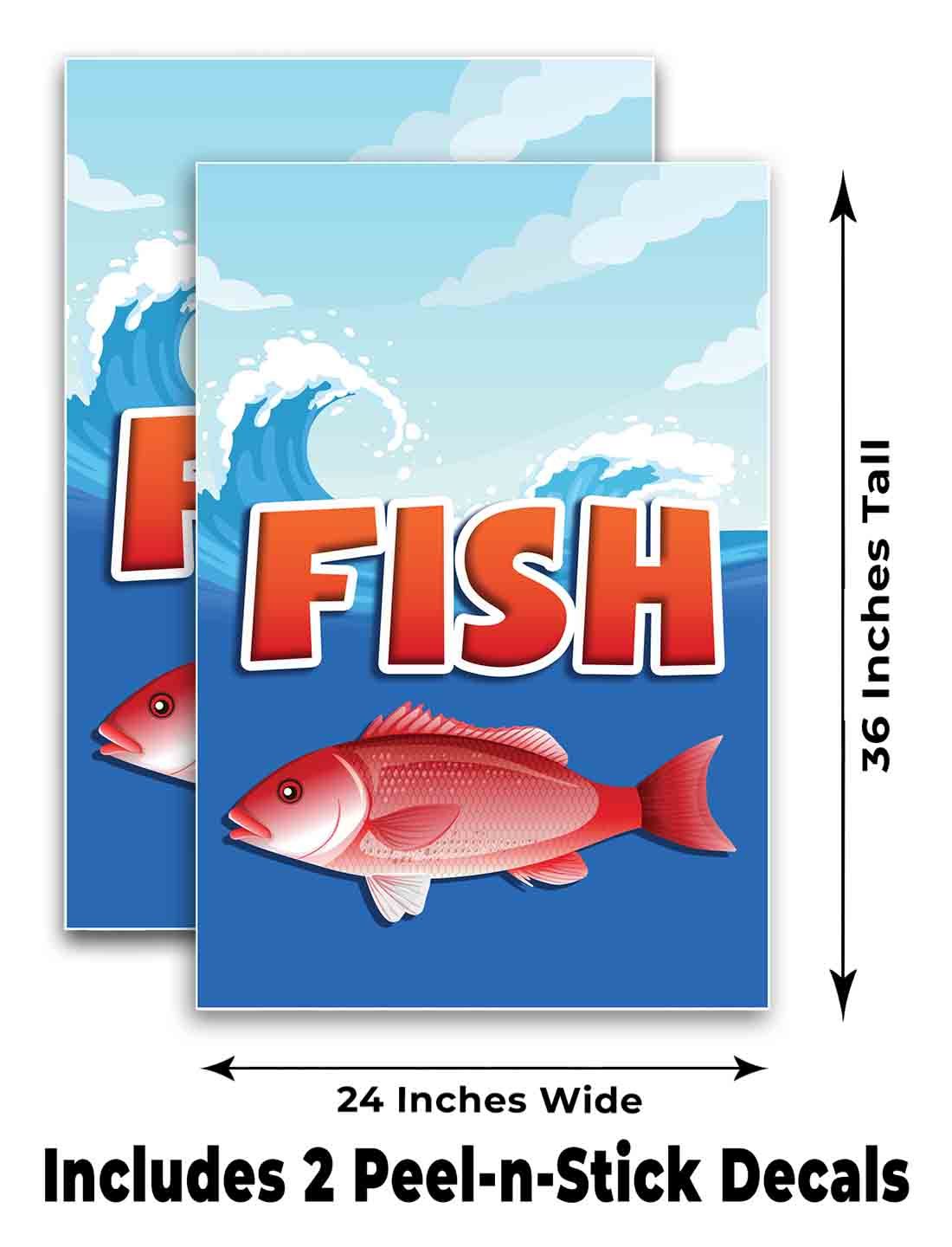 Fish Signicade 24x36 Aframe Sidewalk Decal and similar items