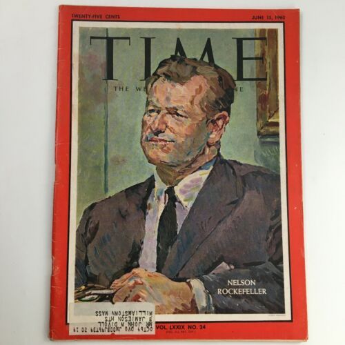 Time Magazine June 15 1962 Vol 79 #24 Businessman Nelson Aldrich ...