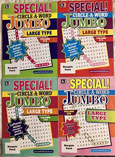 Lot of 4 Kappa Special Circle-A-Word Jumbo Hidden Messages LARGE TYPE ...