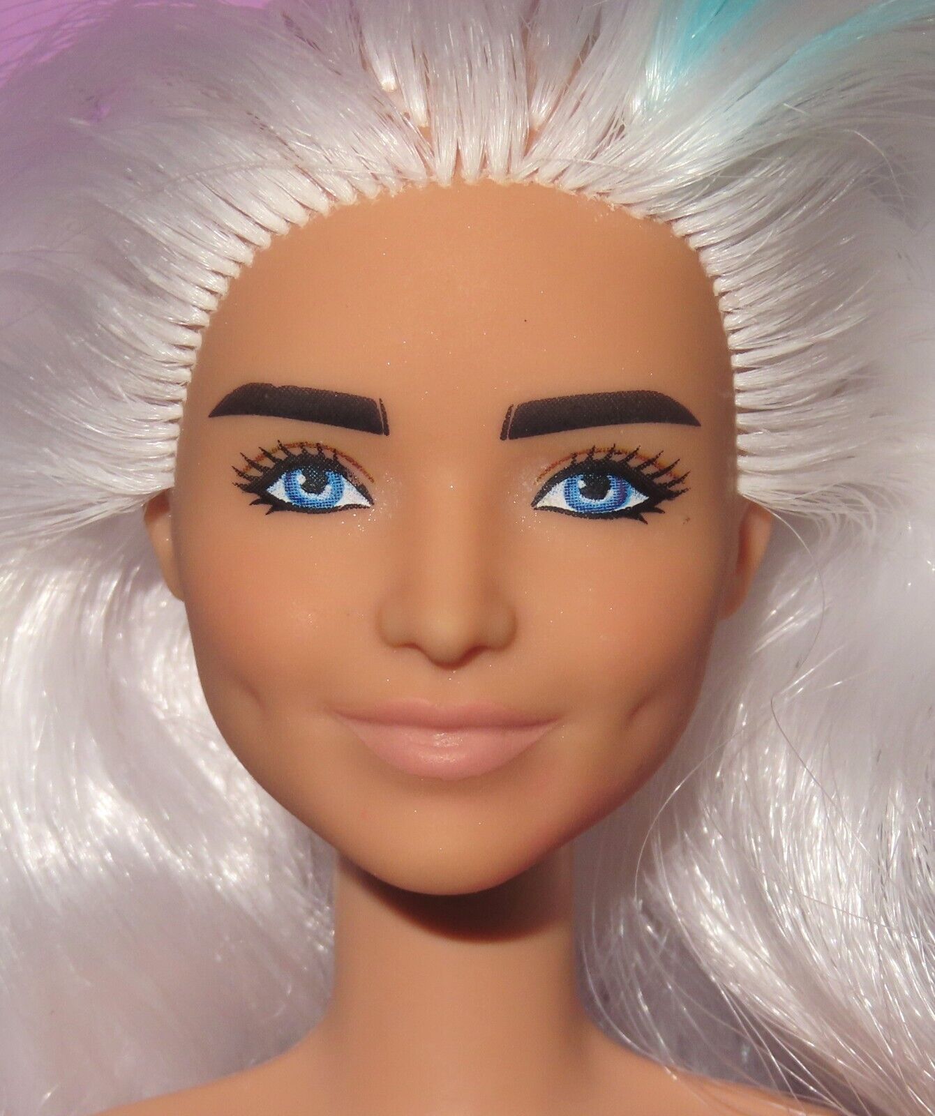 Barbie Color Reveal Artic Mermaid White Hair Violet Head Doll 2020 Doll ...