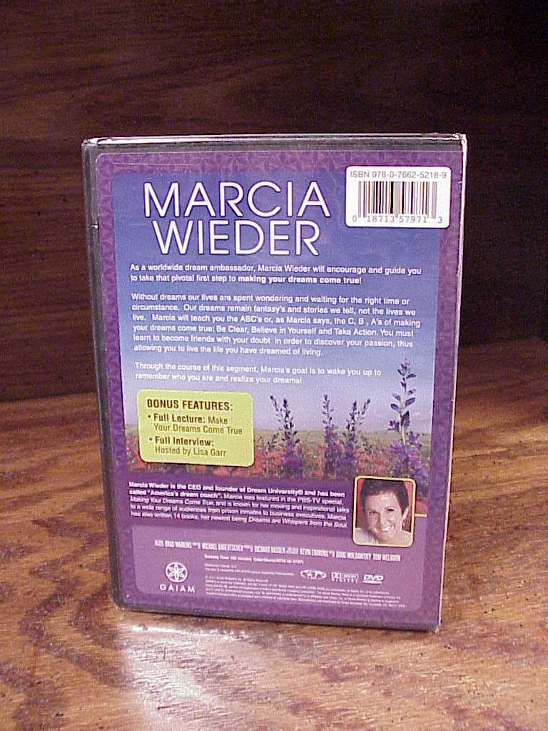 Marcia Wieder Make Your Dreams Come True DVD, new, unopened, from Gaiam ...