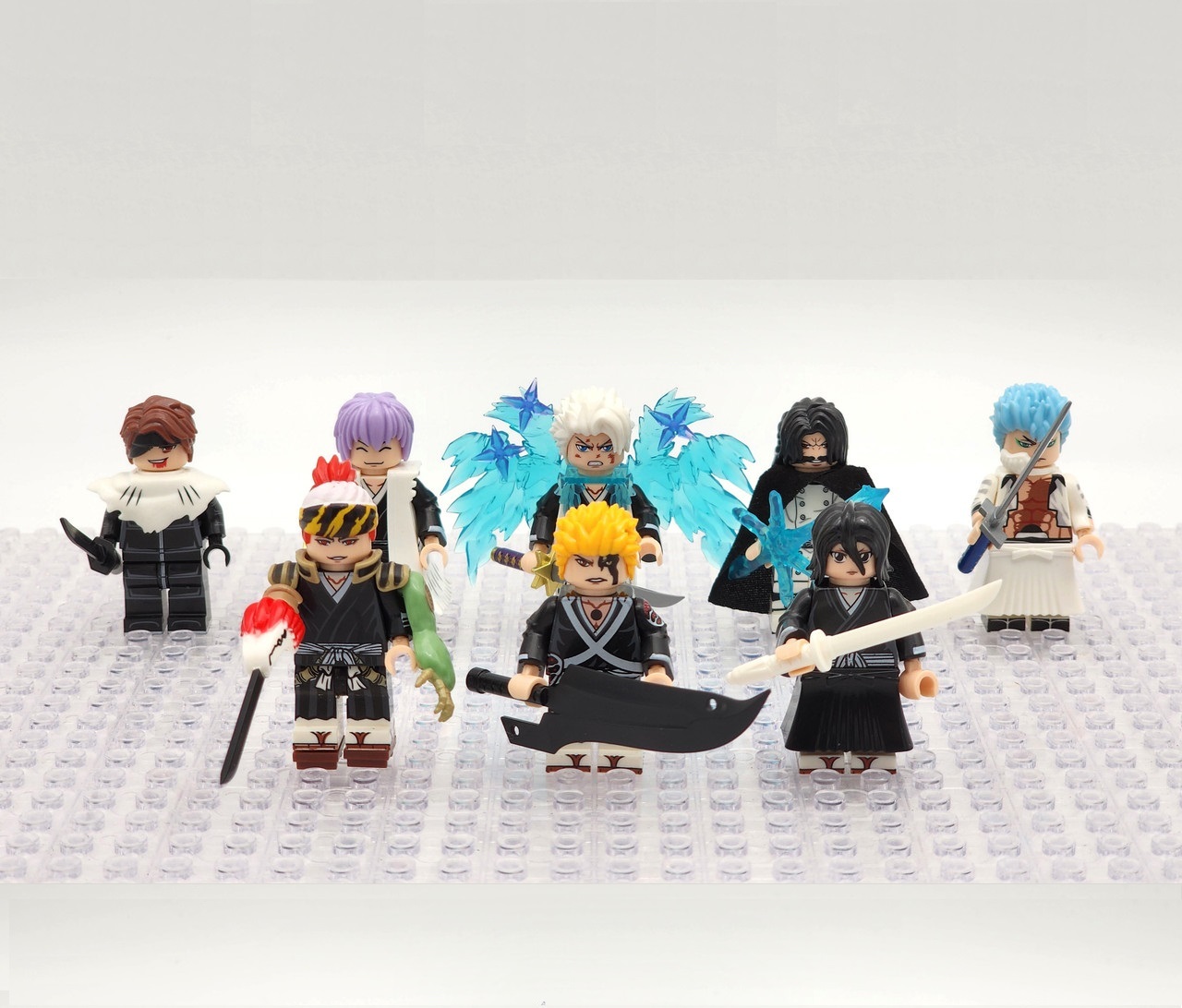 8pcs Bleach TV series Anime Ichigo Kurosaki Minifigures Set - Building ...