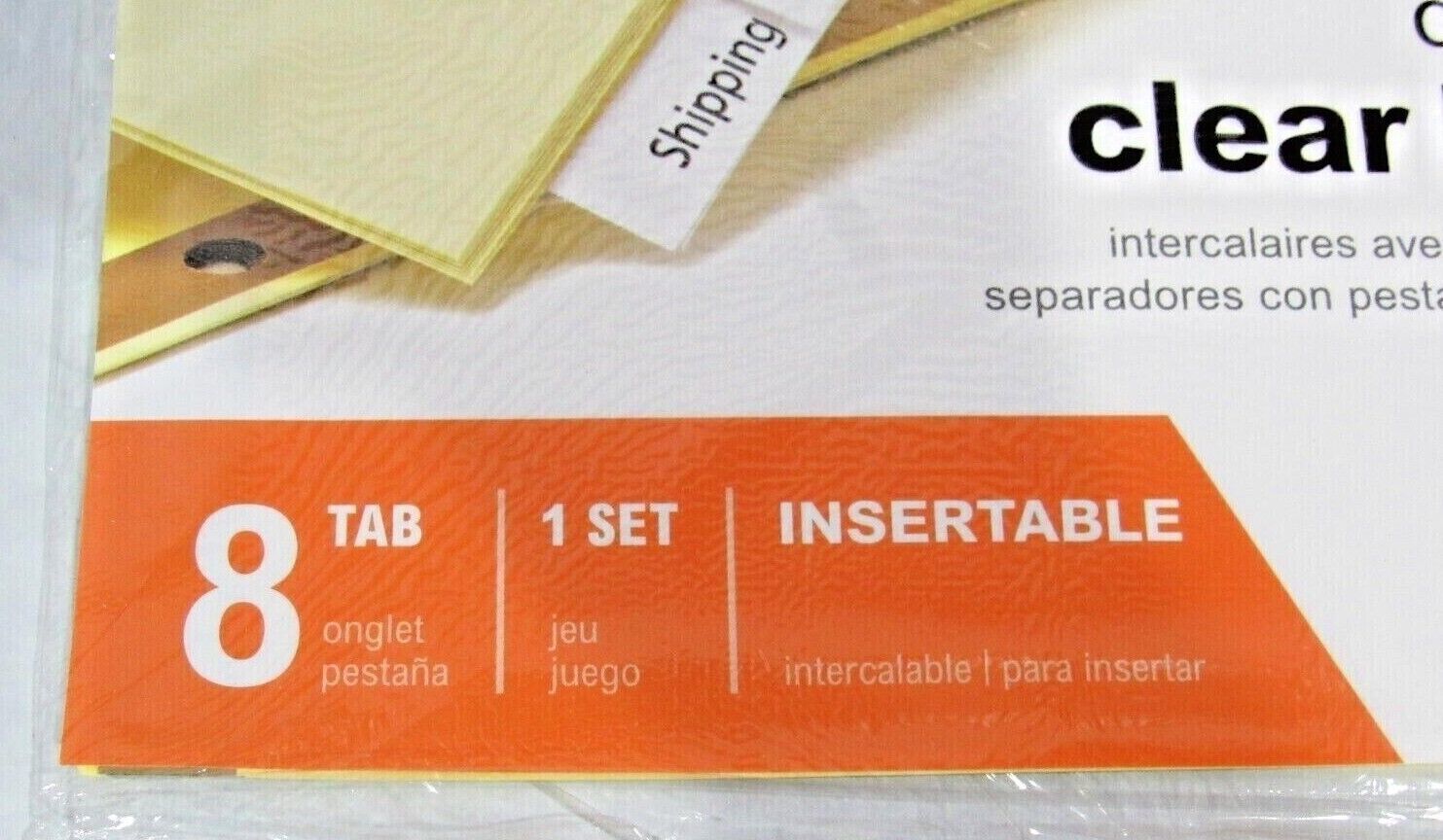 Office Depot 3-Ring Dividers all Clear Tabs 8 1/2" x 11" 12 Total ...