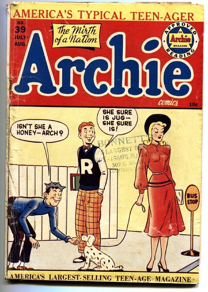 ARCHIE #39 comic book-1949-dog walking and 50 similar items