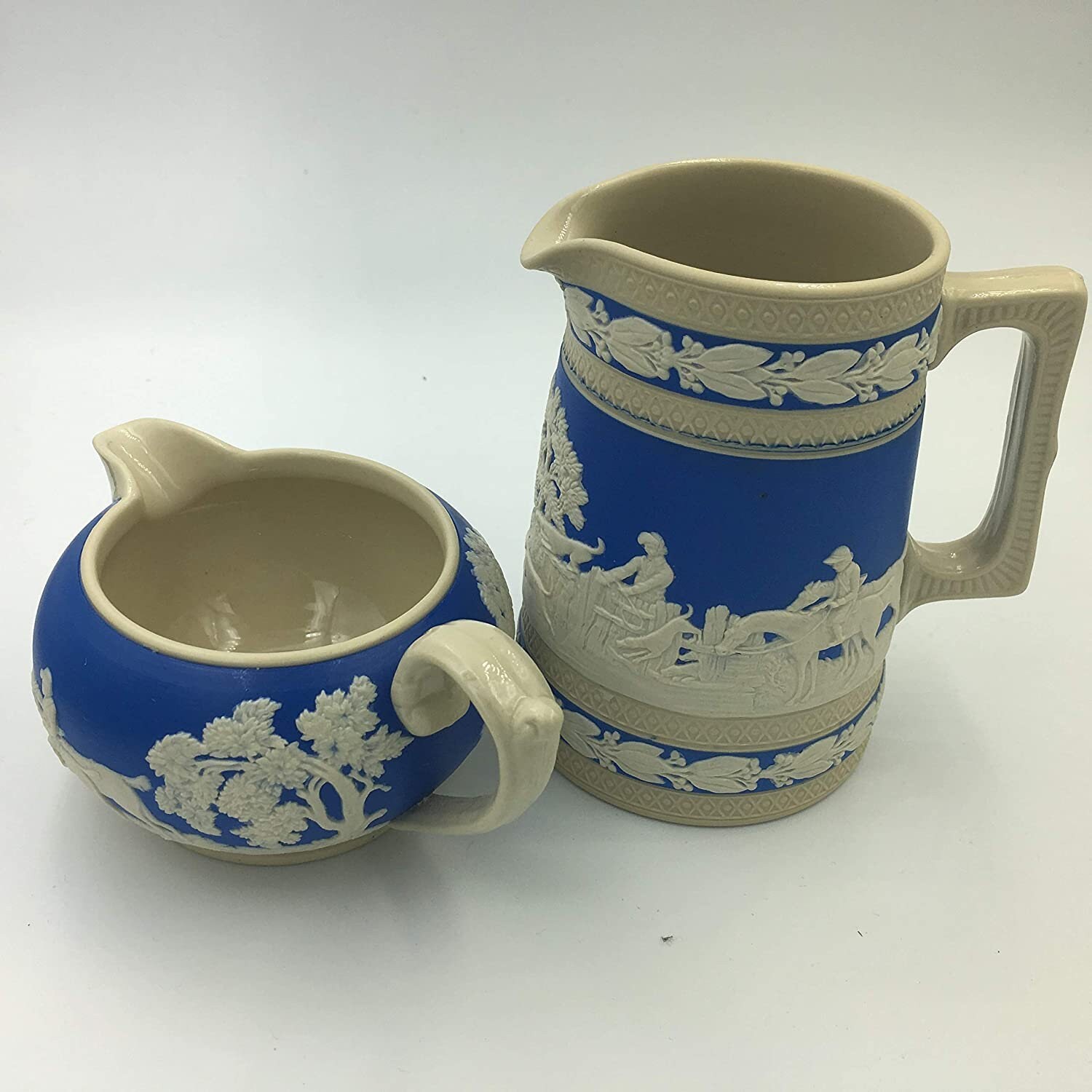 COPELAND SPODE JASPER Hunting Scene Jug And Creamer - Other
