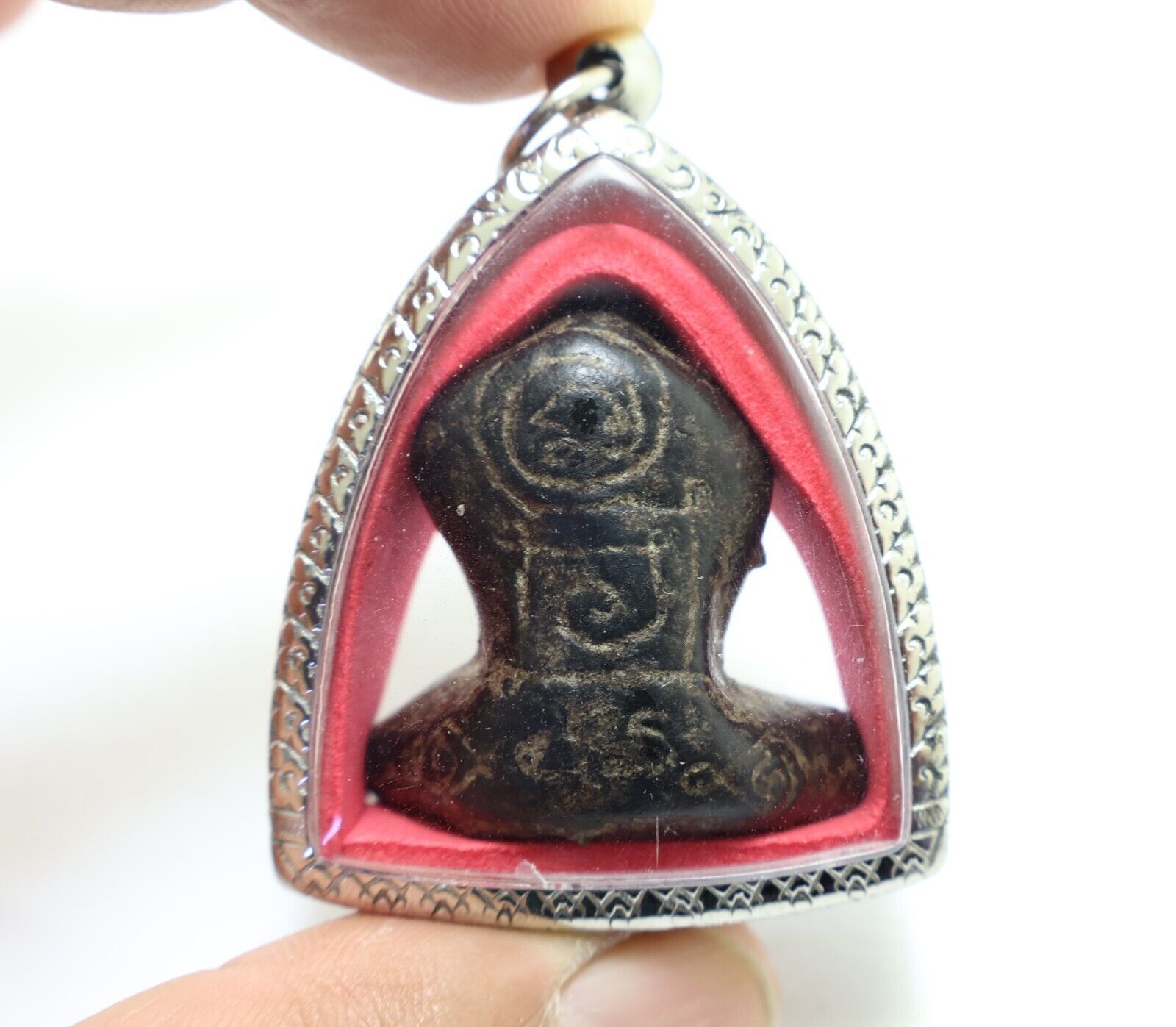 BIG PIDTA LP KRON MADE 1950s PENDANT CLOSE EYE BUDDHA CRON TOK RAJA ...