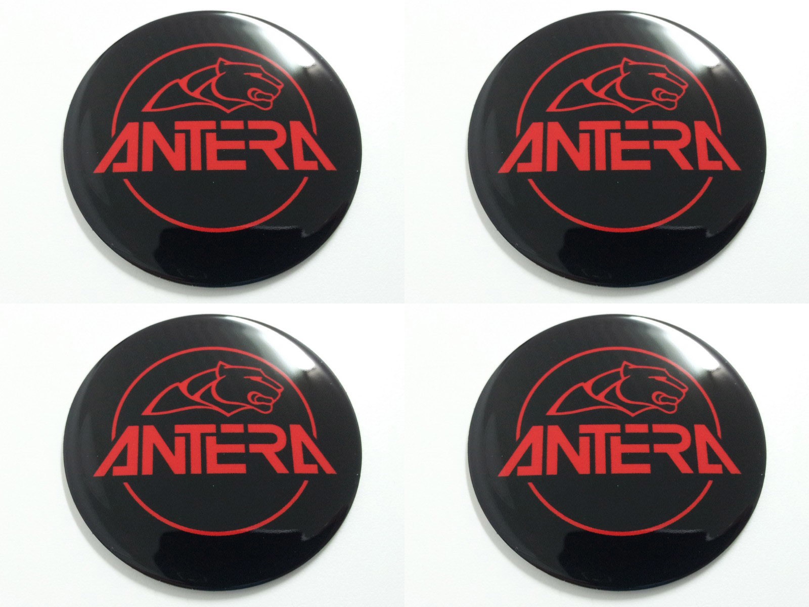Antera - Set of 4 Metal Stickers for Wheel Center Caps Logo Badges Rims ...