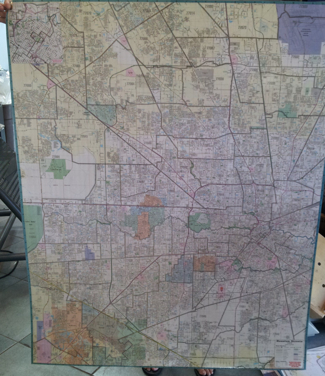 Houston Streets Laminated Wall Map (FS) - Maps & Atlases