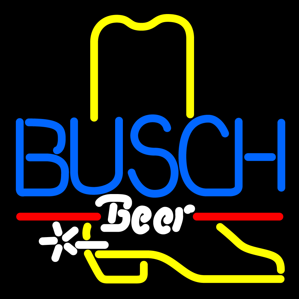 Busch Cowboy Boot Neon Beer Sign - Other Collectible Lighting