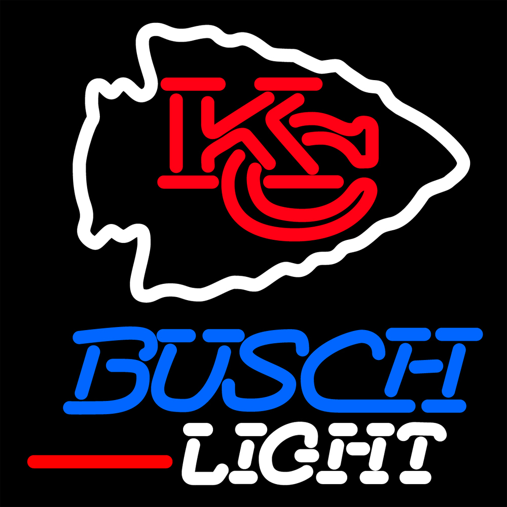 NFL Busch Light Kansas City Chiefs Neon Sign - Other Collectible Lighting