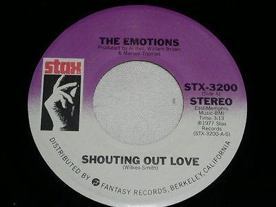 THE EMOTIONS SHOUTING OUT LOVE 45 RPM RECORD VINTAGE 1977 - Vinyl Records