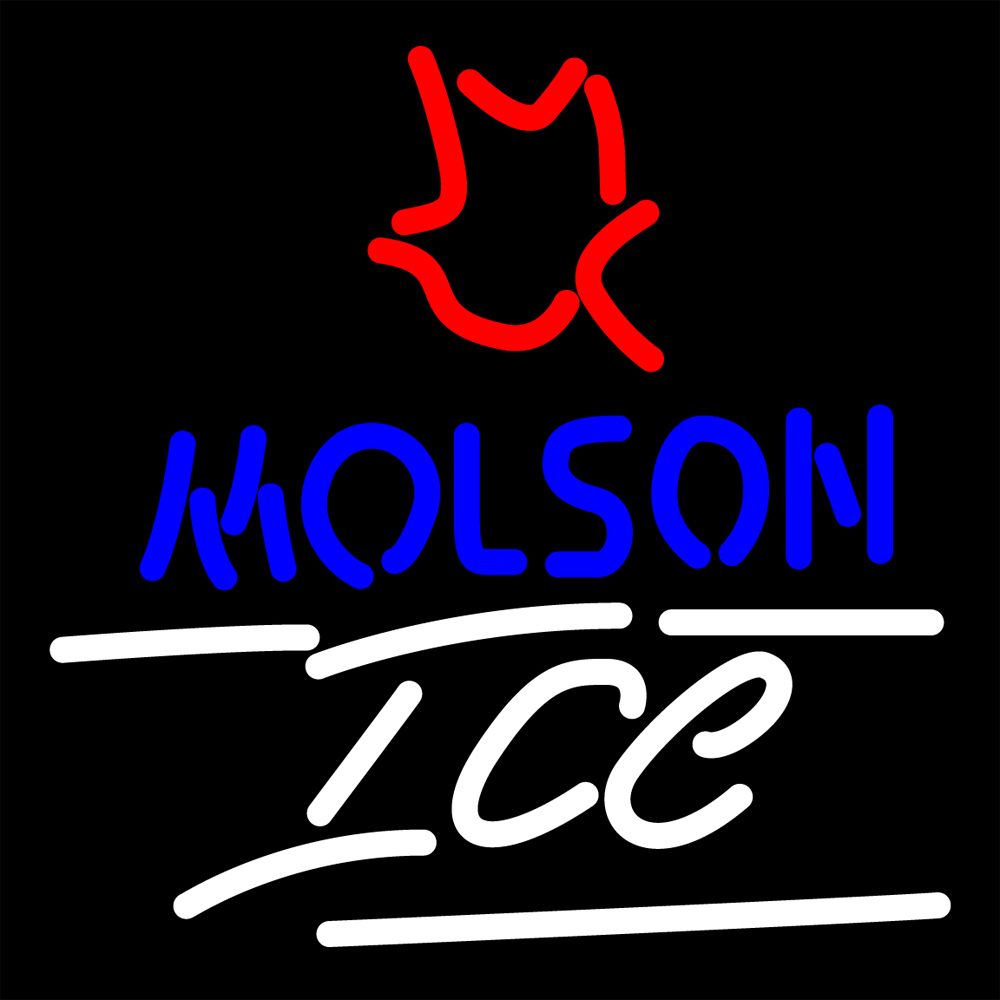 Molson Ice Small Maple Leaf Neon Sign - Other Collectible Lighting