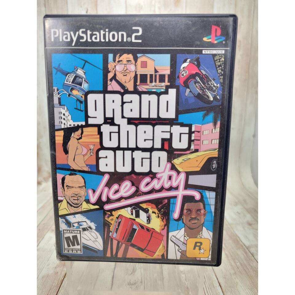 Grand Theft Auto: Vice City (Sony PlayStation 2, 2002) GTA PS2 Black ...