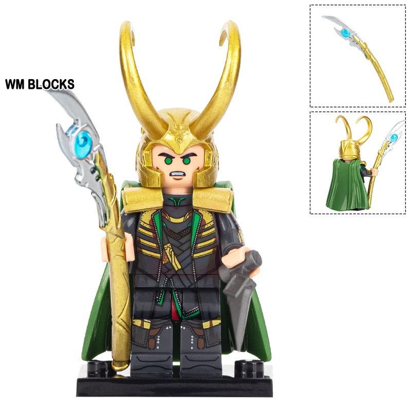 Loki with Scepter - Avengers (2012) Marvel Minifigures Block Toys ...