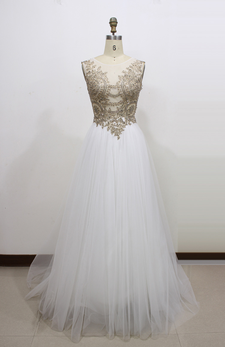 Rosyfancy See-through Illusion V-neck Rhineston Lace Top Wedding ...