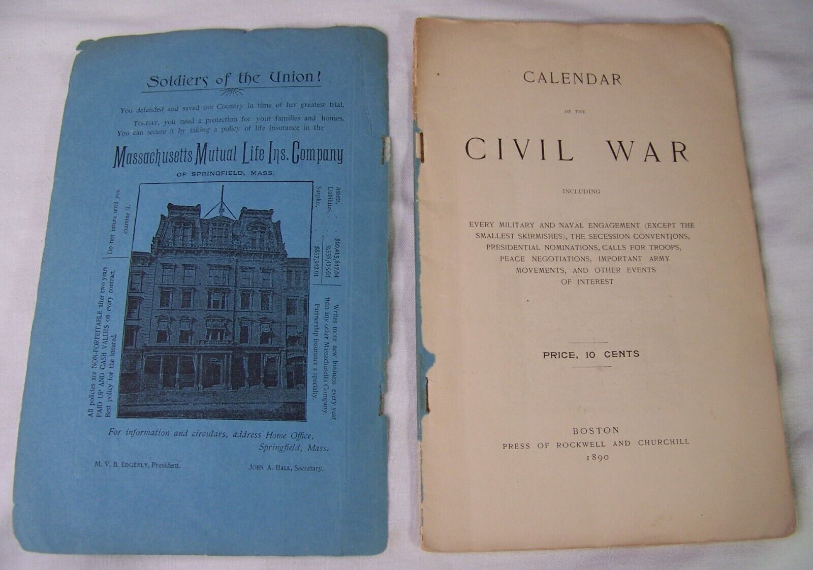 1890 Antique Calendar Of Civil War Military and 15 similar items