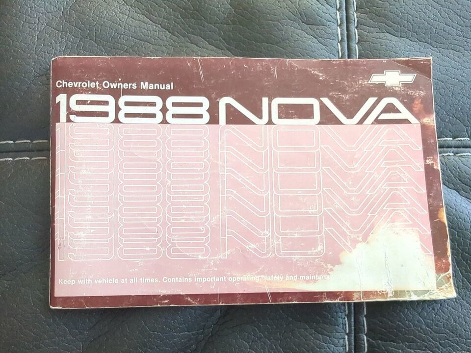 1988 Chevrolet Nova Owners Operators Drivers and 28 similar items