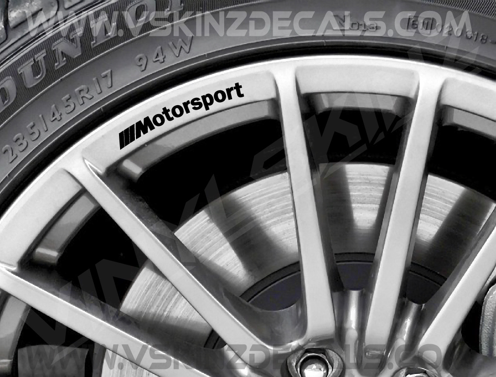 BMW M Motorsport Logo Wheel Rim Decals Kit Stickers Premium Quality ...