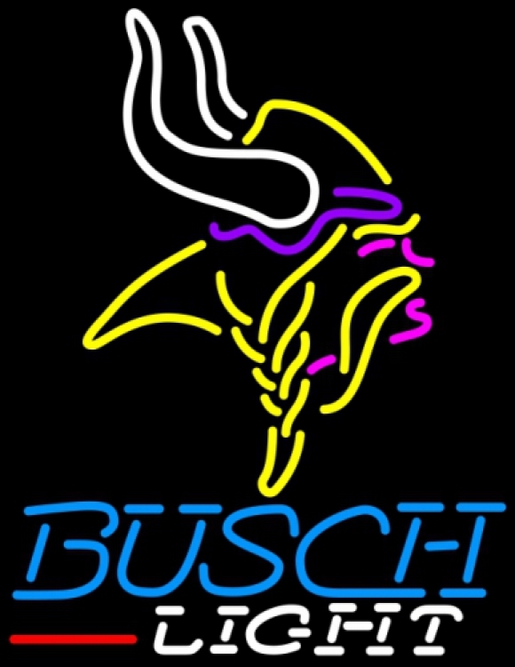 Busch Light NFL Minnesota Vikings Neon Sign - Other Collectible Lighting