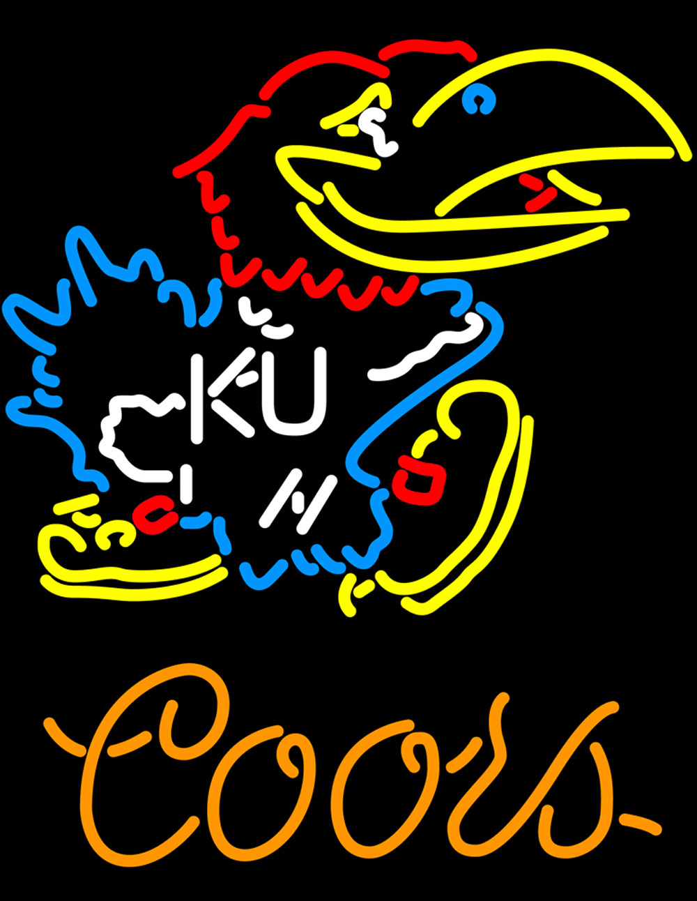 Coors Kansas Jayhawks Logo Neon Sign - Other Collectible Lighting