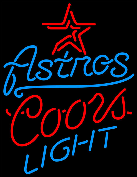 Coors Light MLB Houston Astros Neon Sign - Other Collectible Lighting