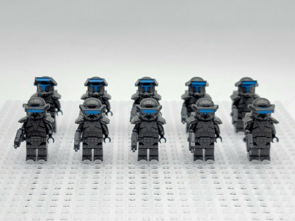 10pc Star Wars Republic Delta Squad Clone Commandos Night Ops Custom ...
