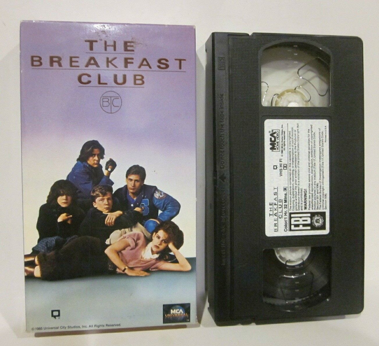 The Breakfast Club VHS Tape Movie 1990 John Hughes Ally Sheedy Judd ...