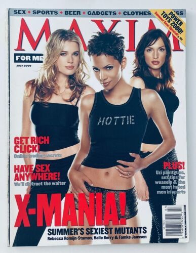 Maxim for Men Magazine July 2000 Halle Berry, Rebecca Romijn-Stamos ...