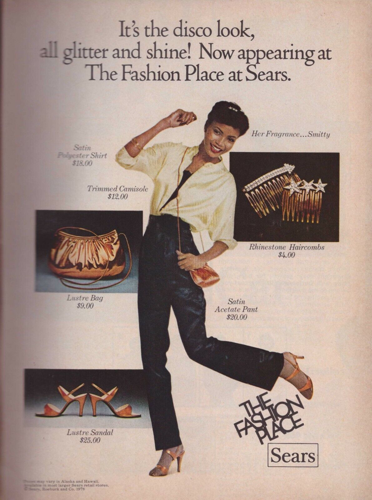 1978 Sears Department Store Disco Dancing Fashion Model Vintage Print ...