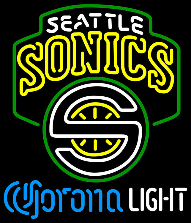 Corona Light NBA Seattle Supersonics Neon Sign - Other Collectible Lighting