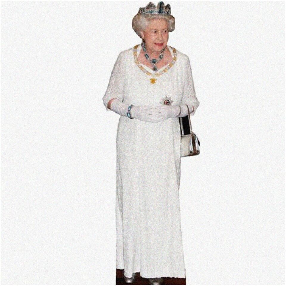 Royal Majesty Life-Size Queen Elizabeth II Standee - White Cardboard ...