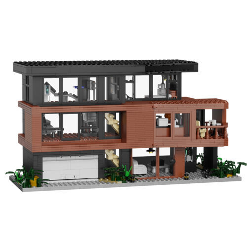 MOC House Block Set Villa Cottage Modular Building Movie Architecture ...