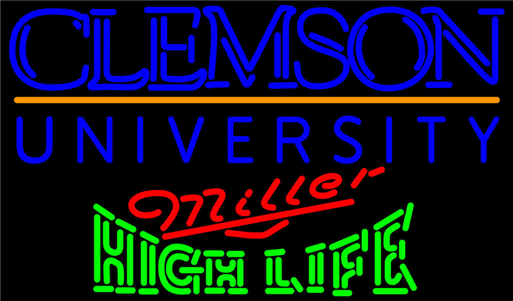 Miller High Life Clemson University Neon Sign - Other Collectible Lighting