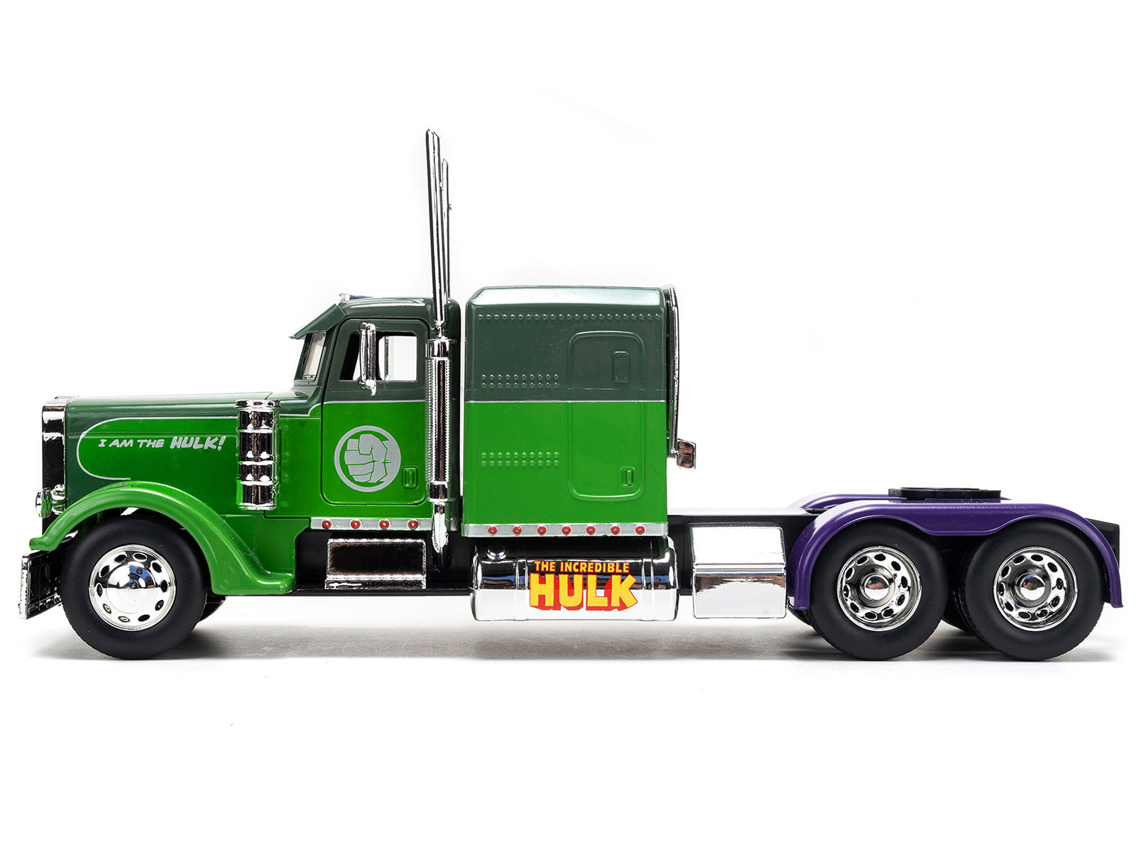 1992 Peterbilt 379 Truck Tractor Green Two-Tone and Purple "The ...