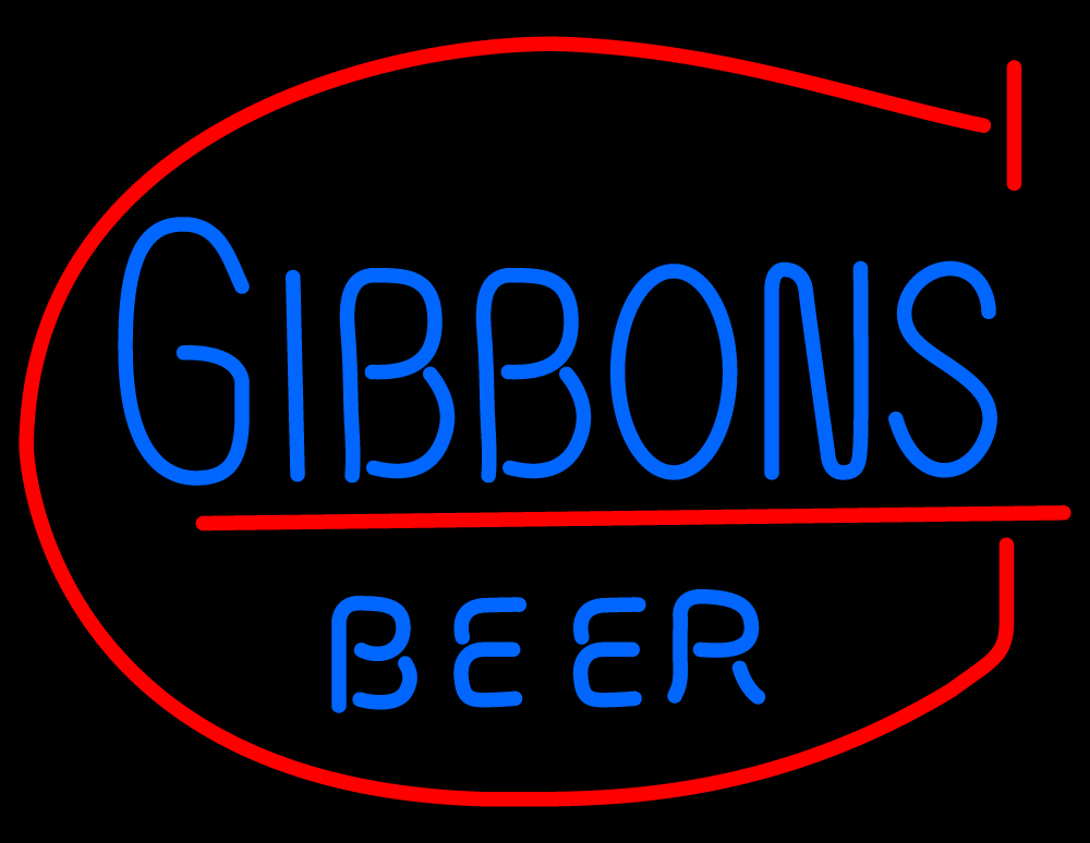 Gibbons Beer Neon Sign 16" x 16" - Other Collectible Lighting