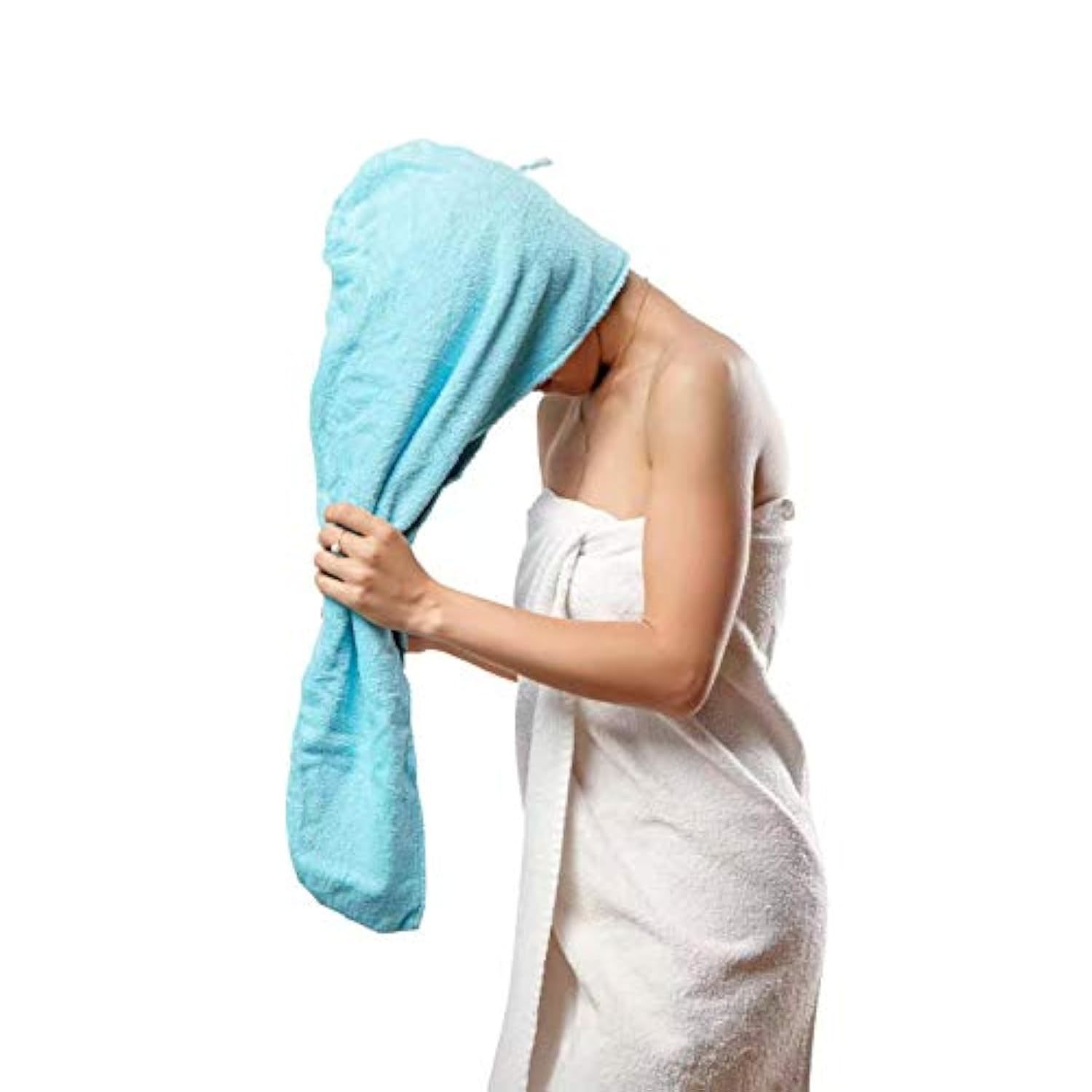 Extra Large Waffle Cotton Hair Towel Wrap - 30 Inches Long, 400 Gsm ... Extra Large Waffle Cotton Hair Towel Wrap - 30 Inches Long, 400 Gsm ...