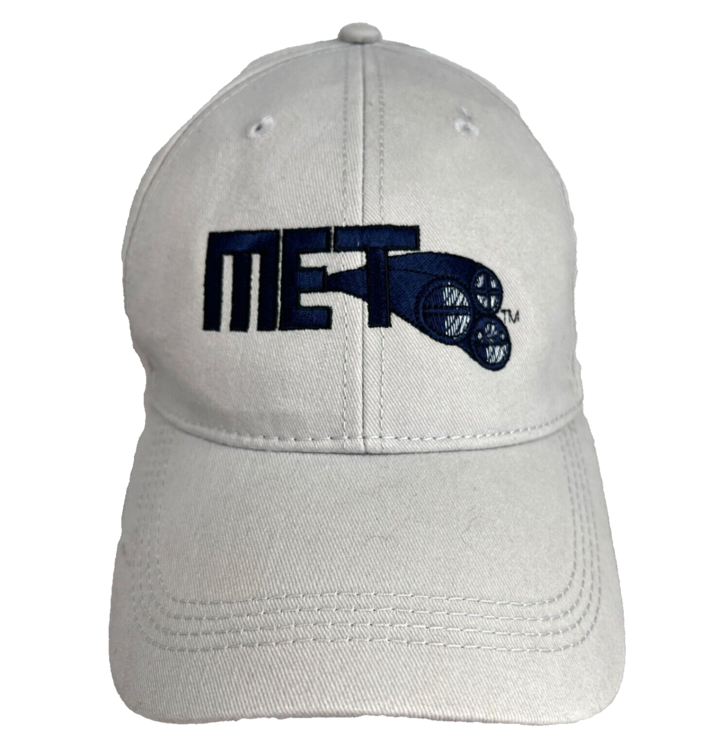 MET Molecules Gray Adjustable Baseball Hat Cap Embroidered Canvas - Hats