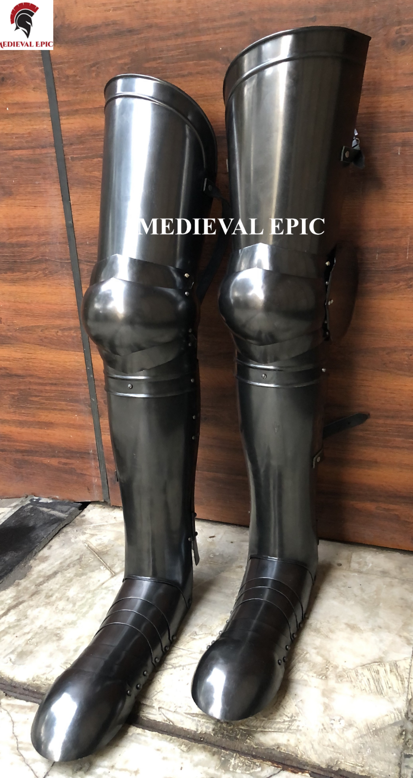 Medieval Epic SCA LARP Combat Leg Armor Medieval Cuisses with Knees and ...