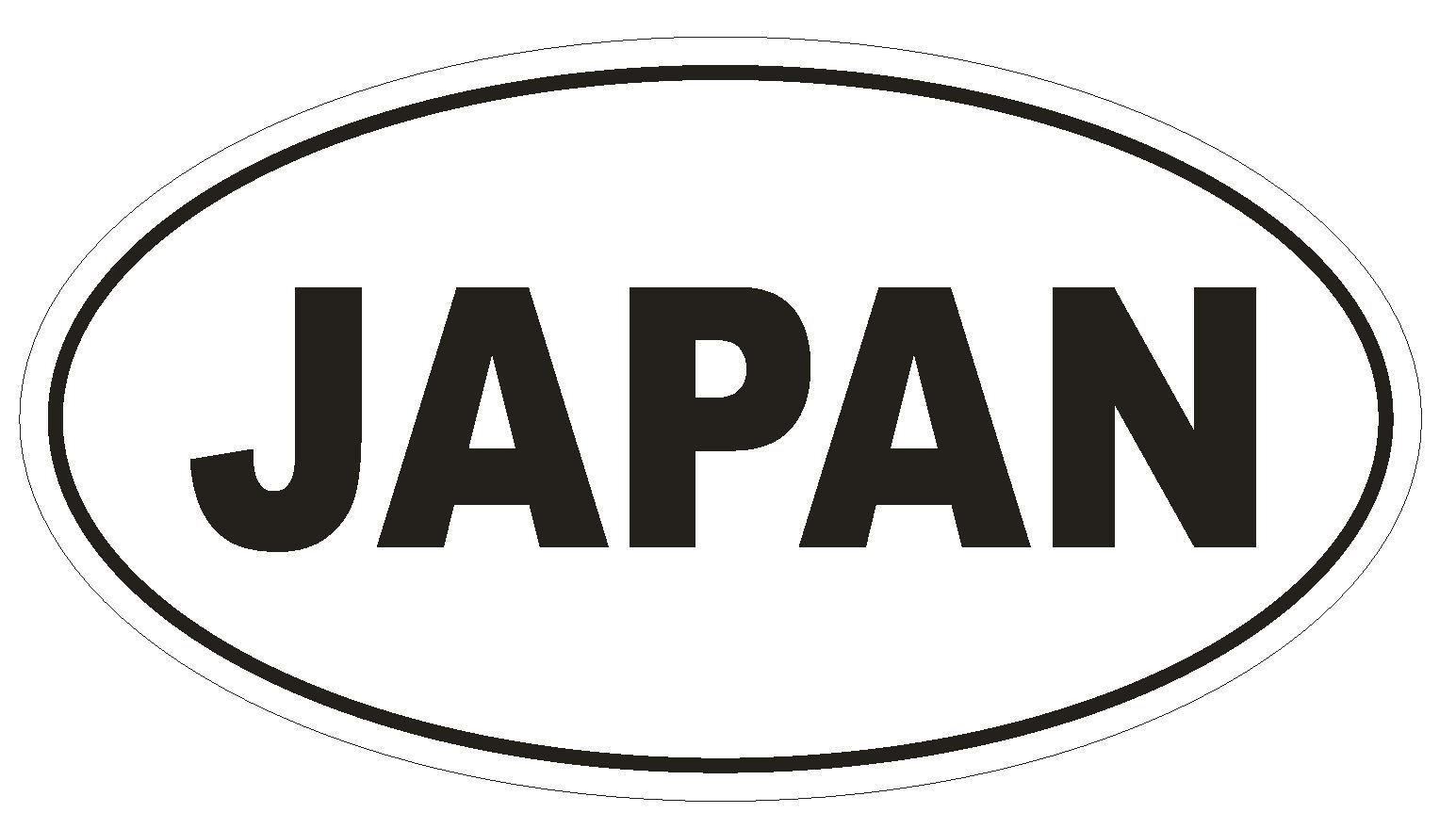 JAPAN Country Code Oval Bumper Sticker or Helmet Sticker D998 - Decals ...