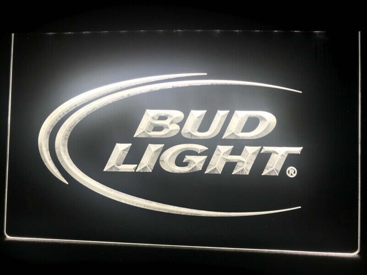 Bud Light Logo Bar Beer 3D Led Neon Sign Hang Signs Wall Home Decor Man ...