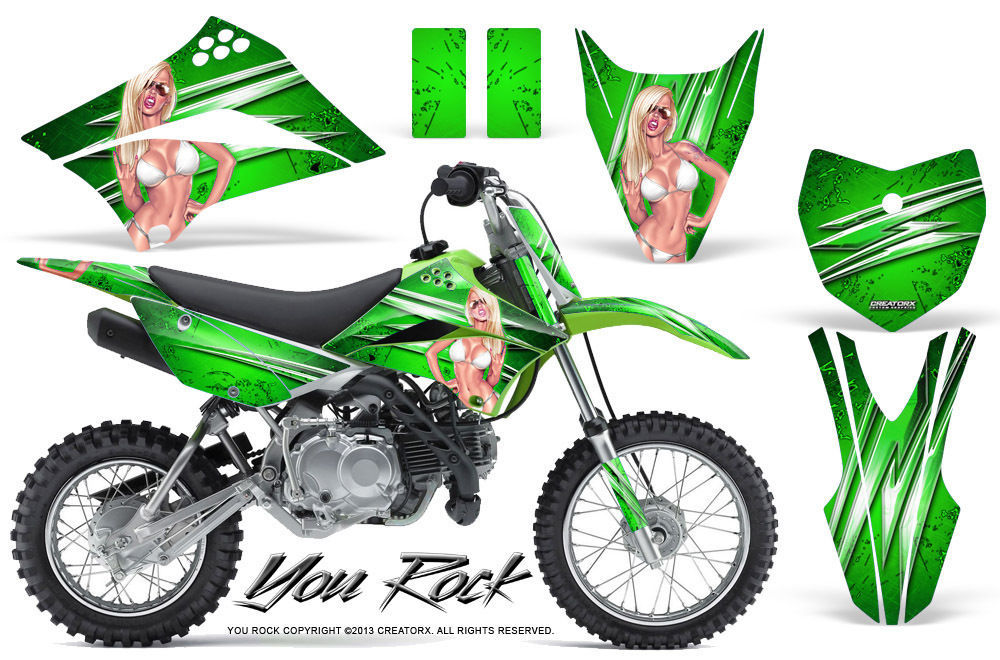 Kawasaki KLX110L KLX 110 L 2010-2013 Graphics Kit CREATORX Decals ...