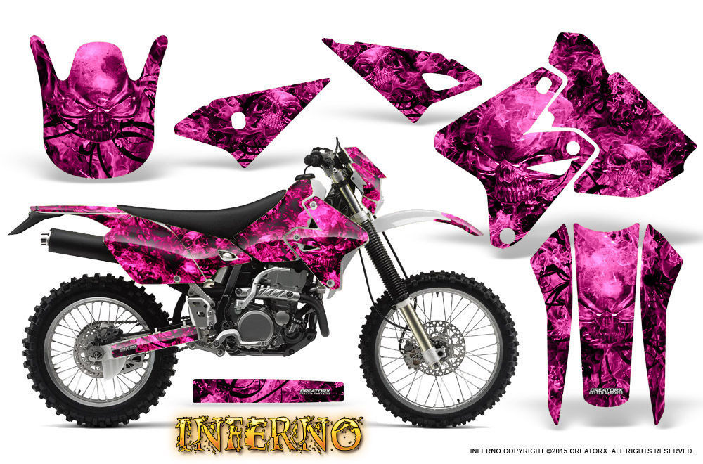 SUZUKI DRZ400 DRZ400S Z400 E CREATORX GRAPHICS KIT DECALS INFERNO PNP ...