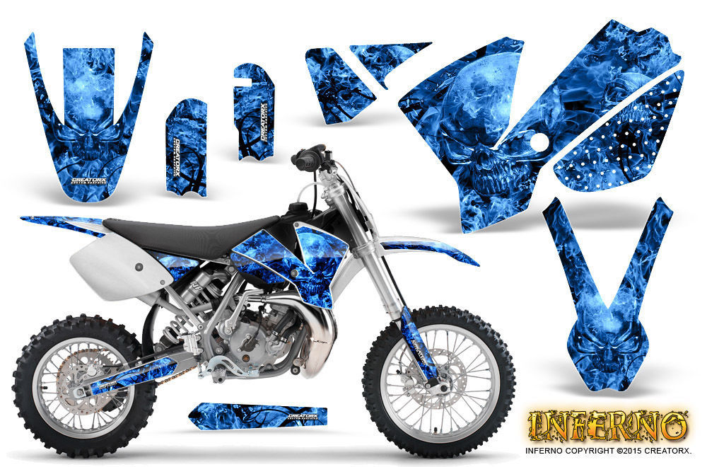 KTM SX65 SX 65 2002-2008 GRAPHICS KIT CREATORX DECALS STICKERS INFERNO ...