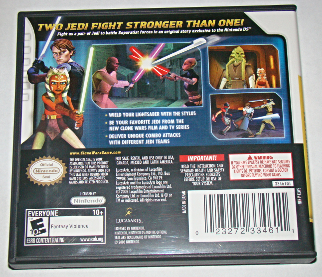 Nintendo DS - STAR WARS THE CLOONE WARS - JEDI ALLIANCE (Complete with ...