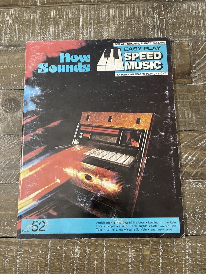 Easy Play Speed Music Now Sounds 52 Song Book - Vintage & Antique