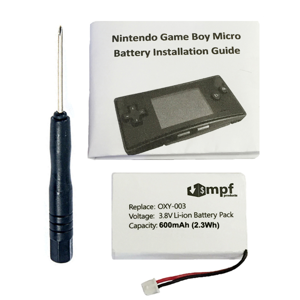 Extended 600mAh OXY-003, GPNT-02 Battery Kit for Nintendo Game Boy ...