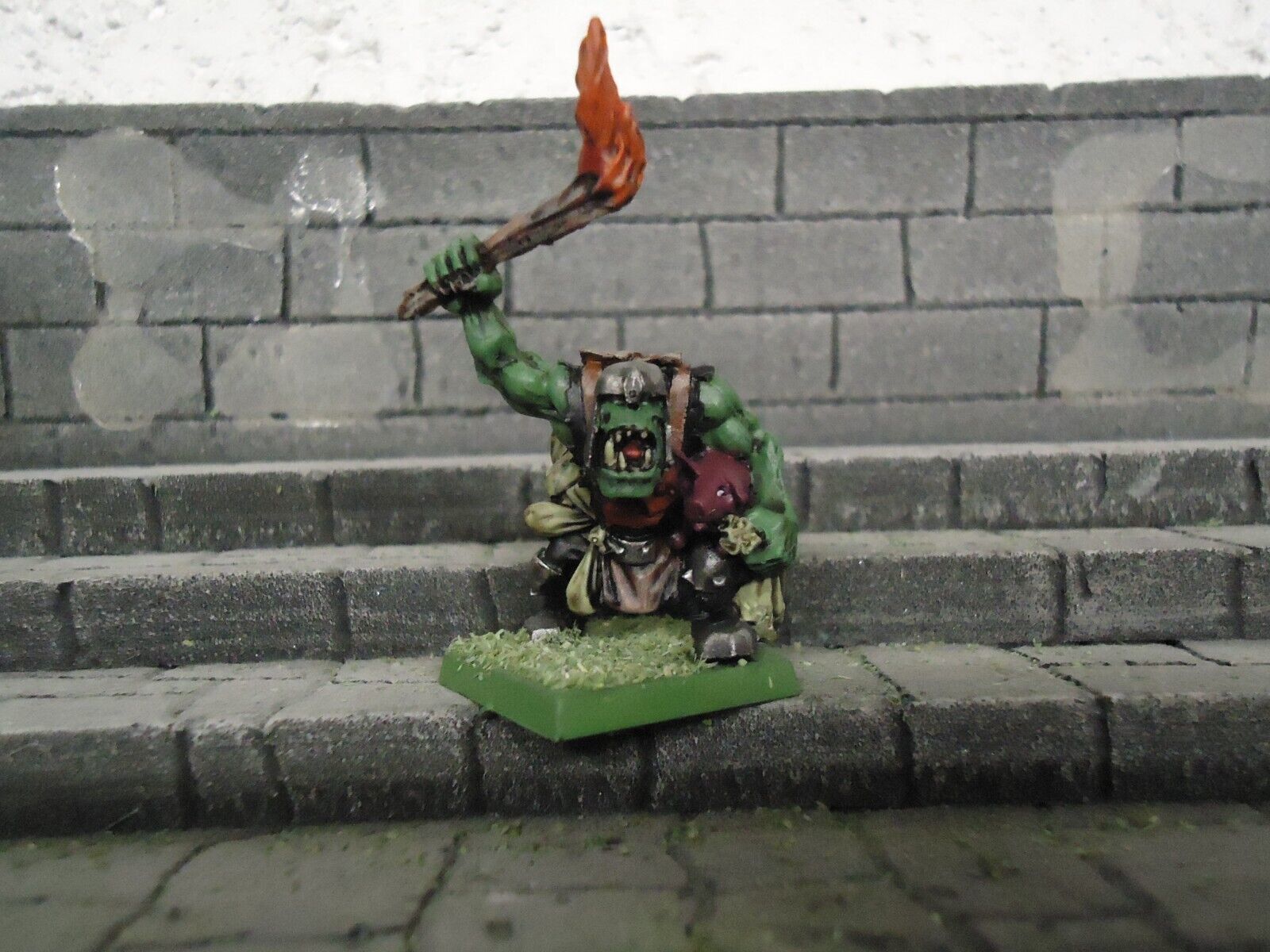 orc raider with torch and pig warhammer fantasy metal painted - WFB ...