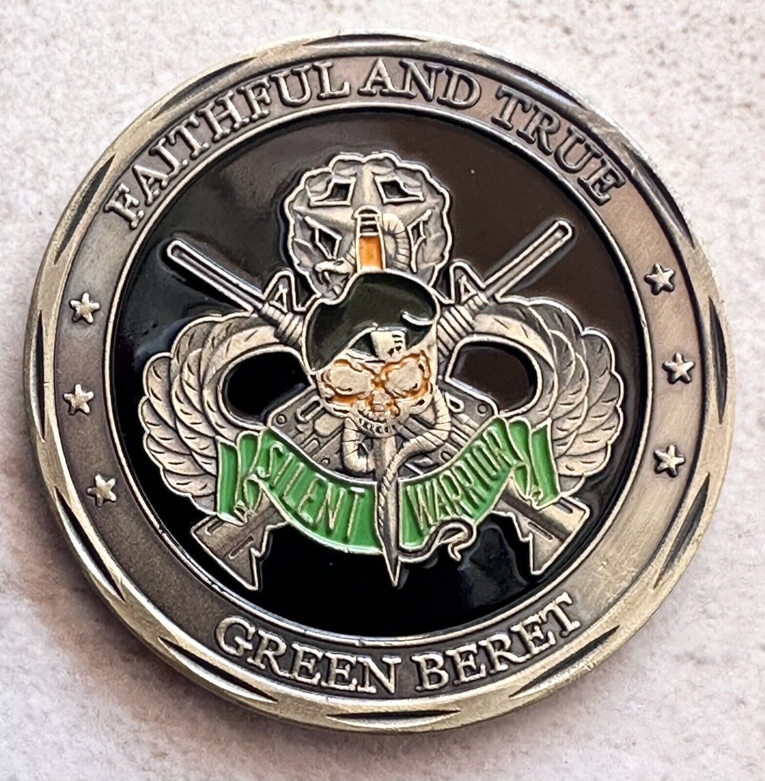US America Army Special Forces Nice Green Military Beret Metal Coin USA ...
