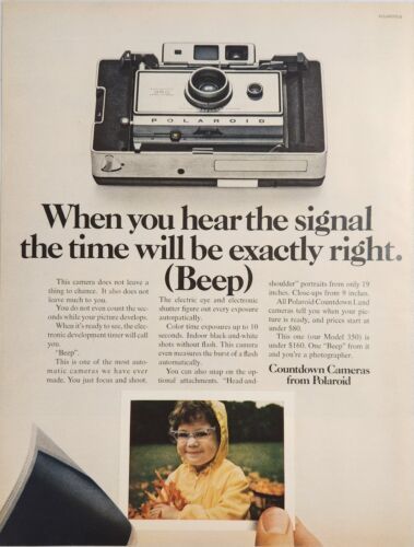1970 Print Ad Polaroid Countdown Instant Land Cameras Model 350 - 1960-69